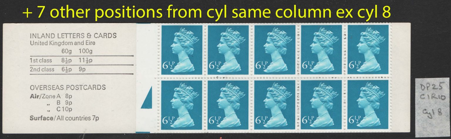 GB Booklets – Folded (good perfs) FC1A 65p LM imprint 2 (central) from rare cyl | County Auctions